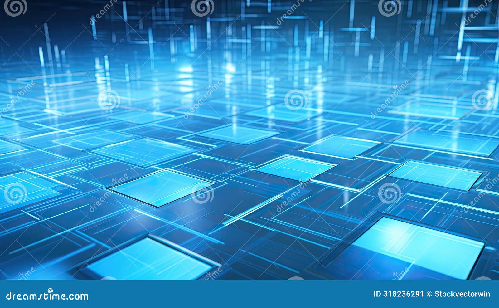 Abstract Light Blue Tech Background Stock Illustration - Illustration ...