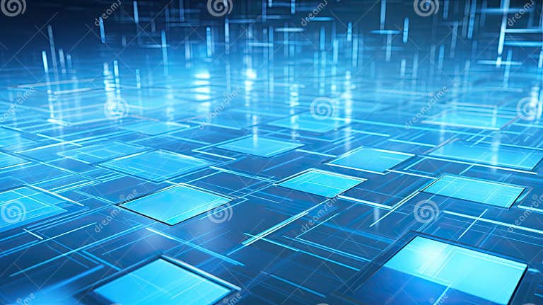 Abstract Light Blue Tech Background Stock Illustration - Illustration ...