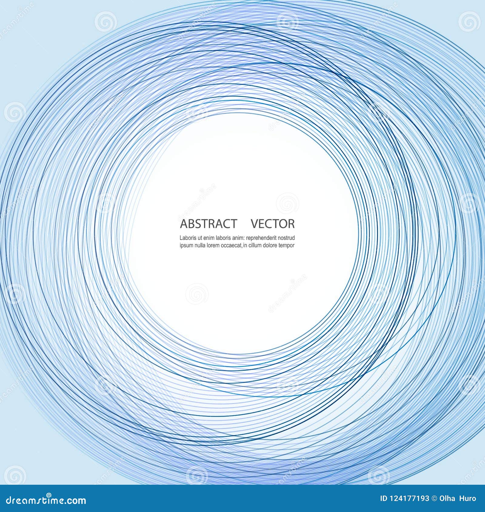 Abstract Light Blue Vortex Text Presentation Layout Stock Vector ...