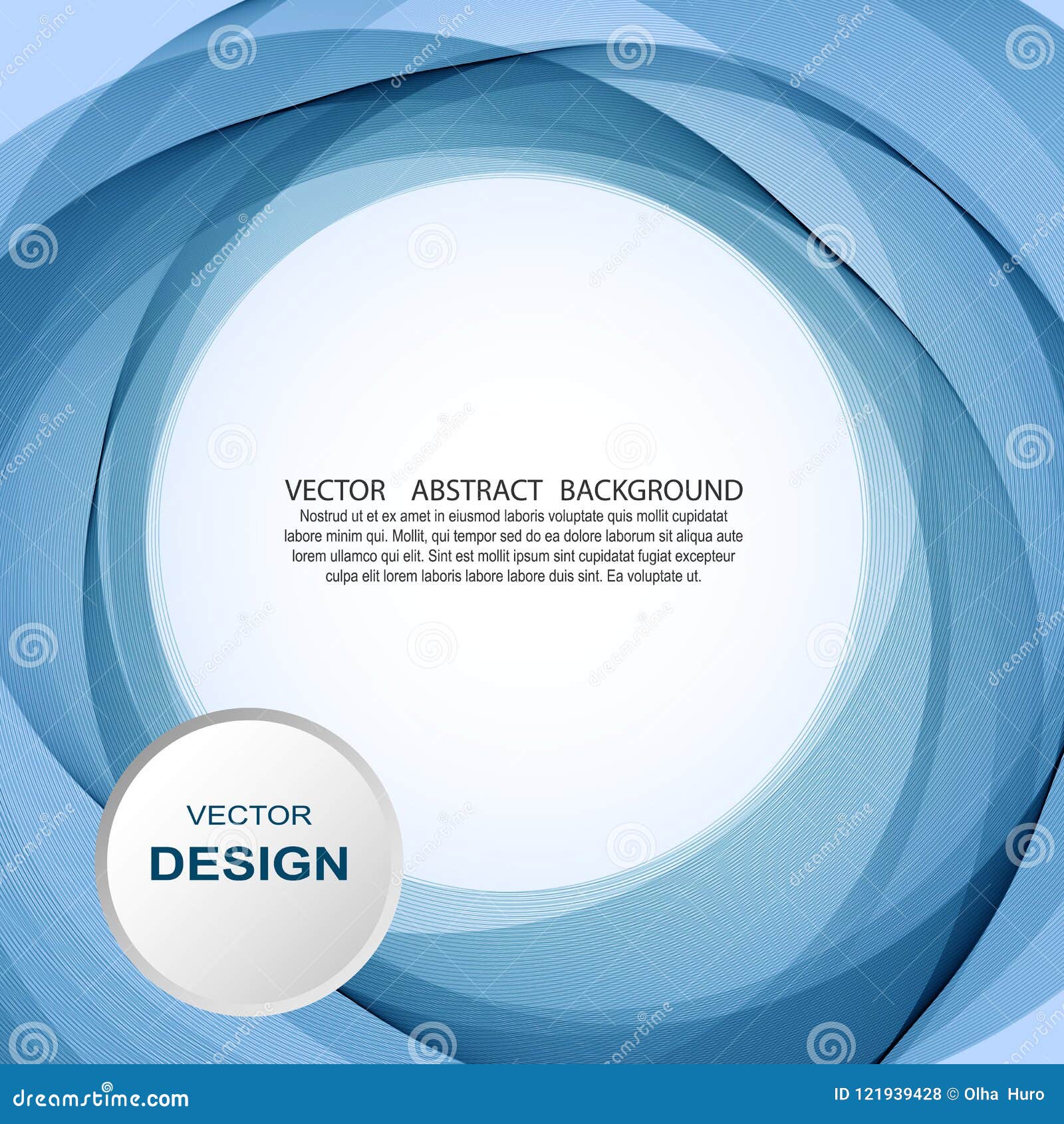 Abstract Light Blue Vortex Text Presentation Layout Stock Vector ...