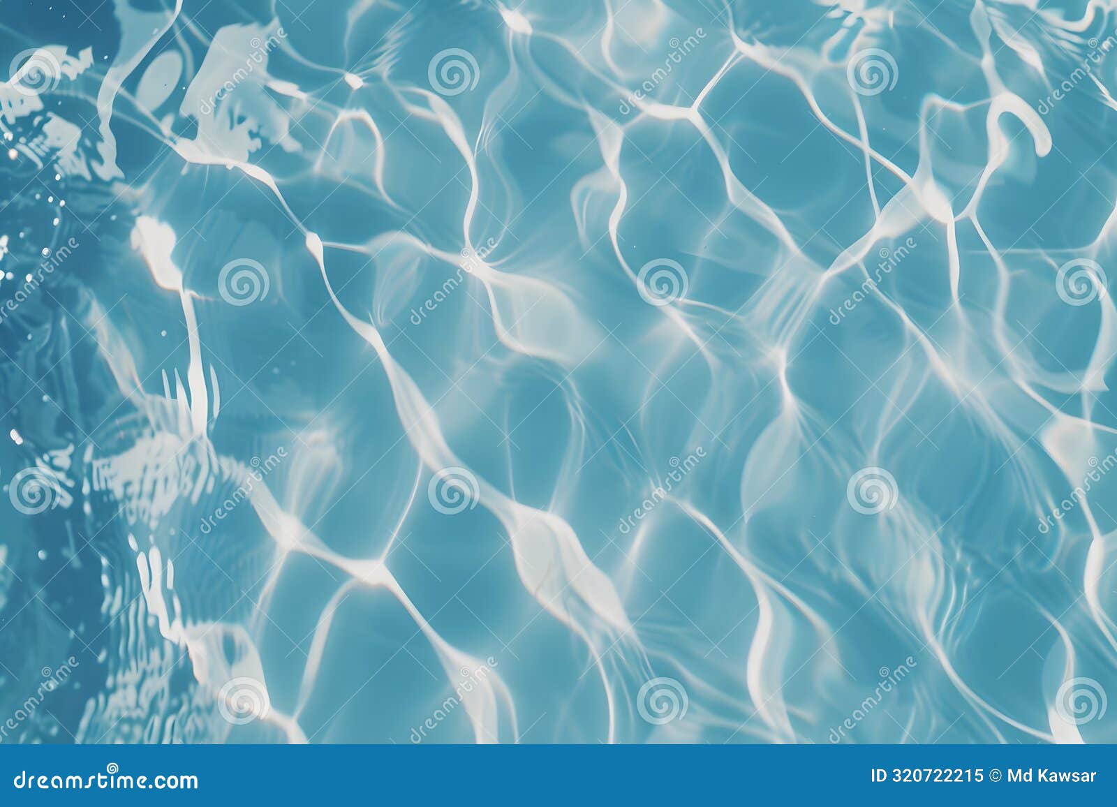 Abstract Light Blue Water Texture with Reflections Stock Illustration ...