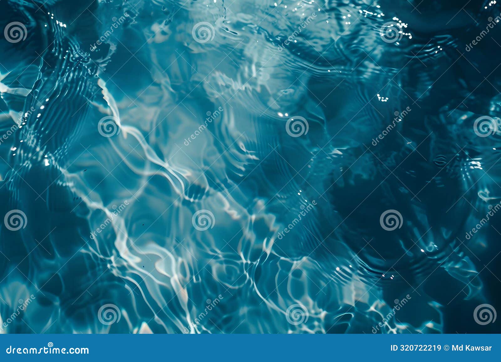 Abstract Light Blue Water Texture with Reflections Stock Illustration ...