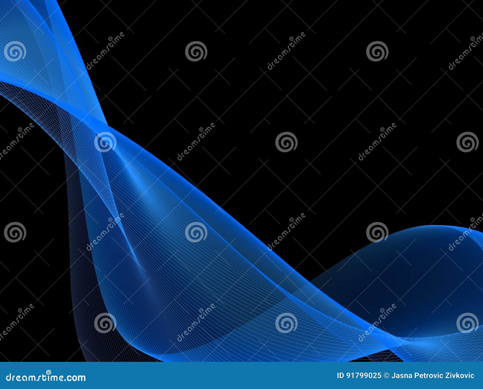 Abstract Light blue wave stock illustration. Illustration of igniting ...