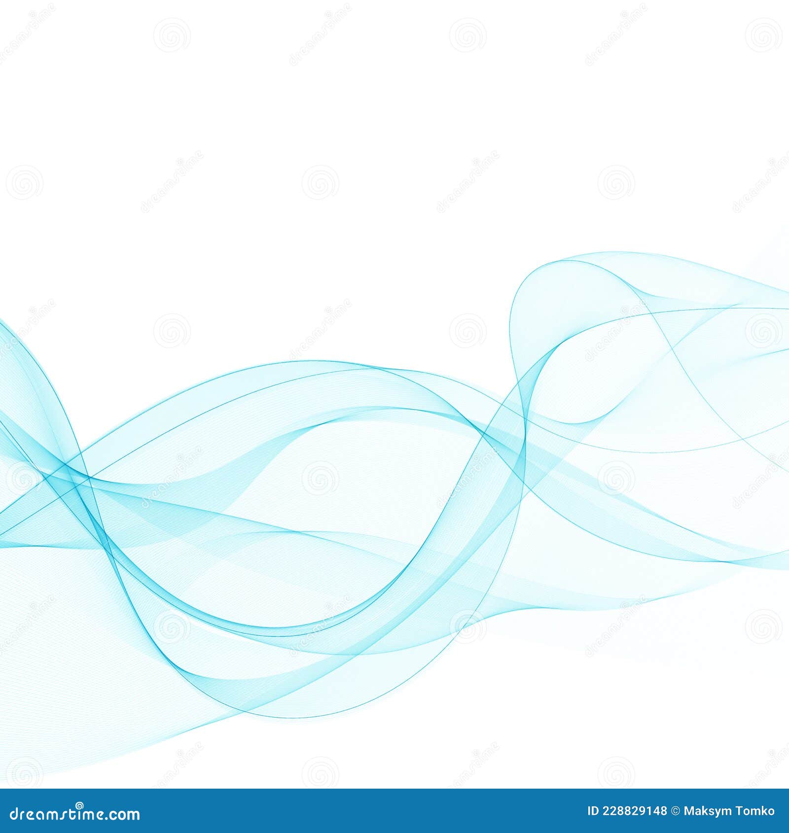 Abstract Light Blue Wave. Vector Curves Stock Vector - Illustration of ...