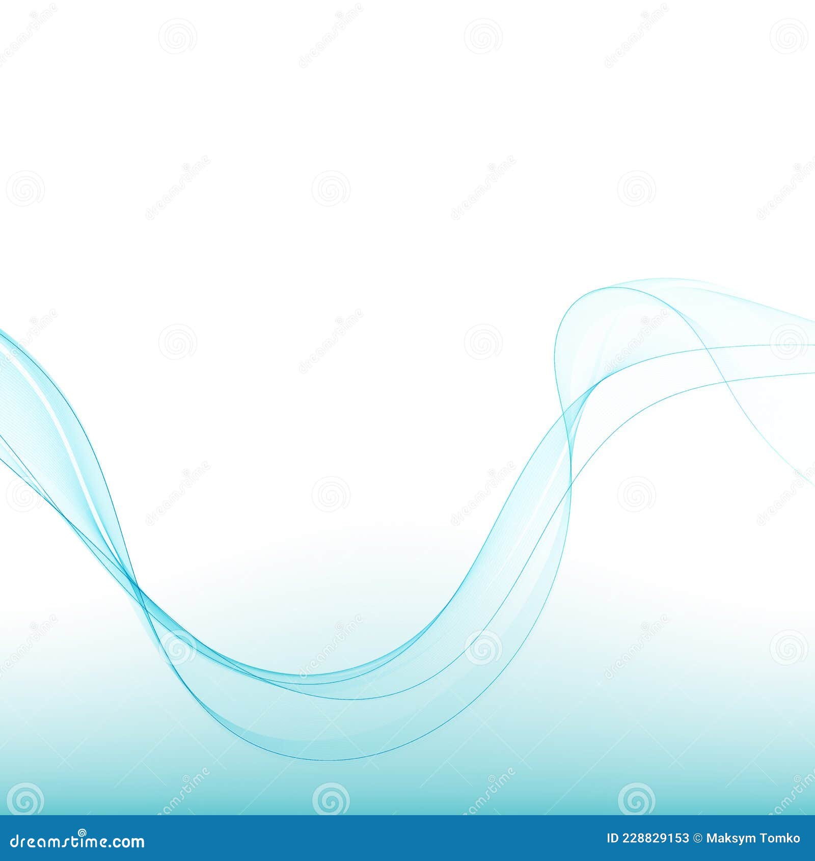 Abstract Light Blue Wave. Vector Curves. Eps 10 Stock Vector ...