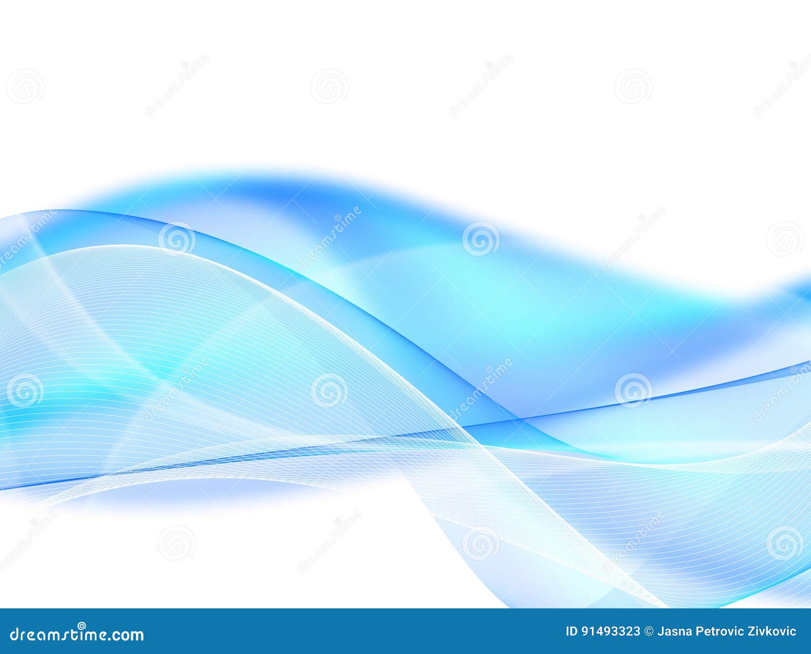 Abstract Light blue wave stock illustration. Illustration of creativity ...