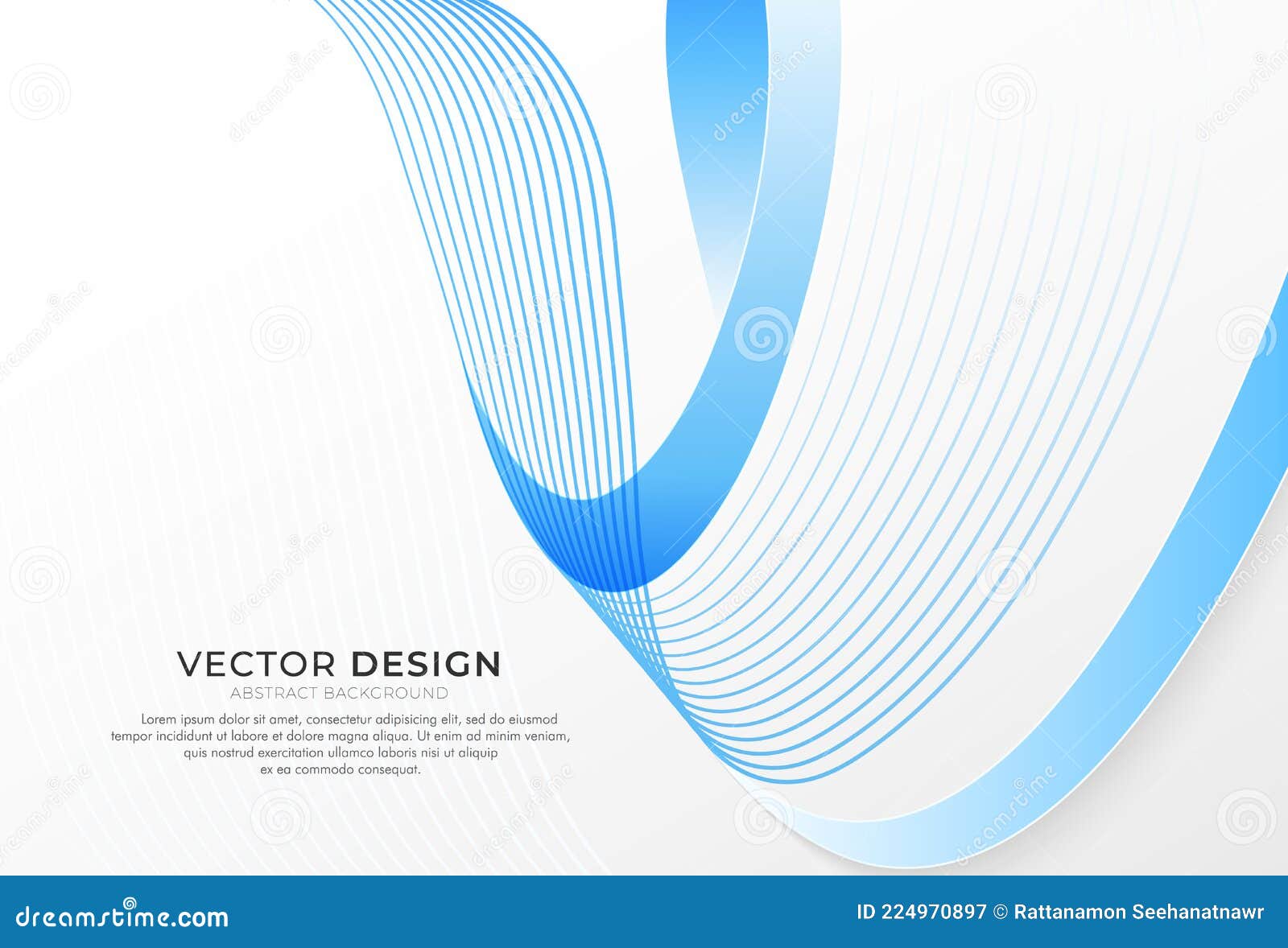 Abstract Light Blue Wavy Background. Simple and Elegant Wave Lines ...