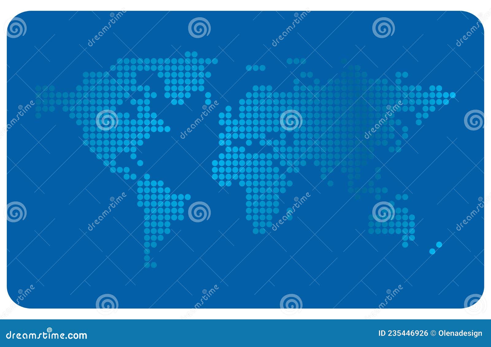 Abstract Light Blue World Map with Gradient on Blue Vector Background ...