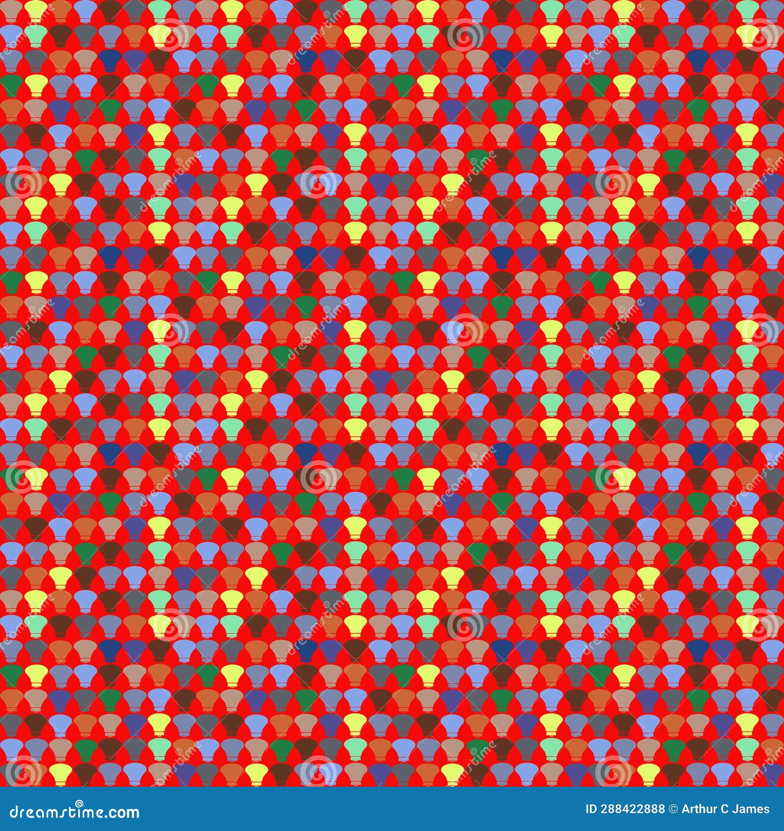 Abstract and Contemporary Digital Art Light Bulb Pattern Design Stock ...