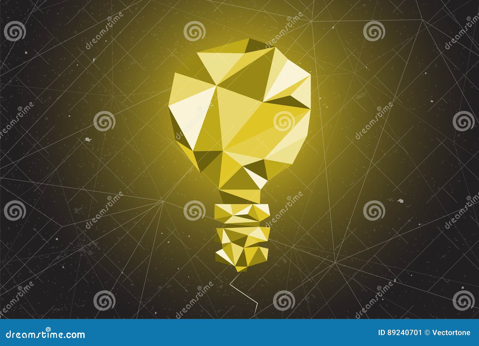 Abstract of Light Bulb Graphic Using Polygon and Geometry Shape. Stock ...