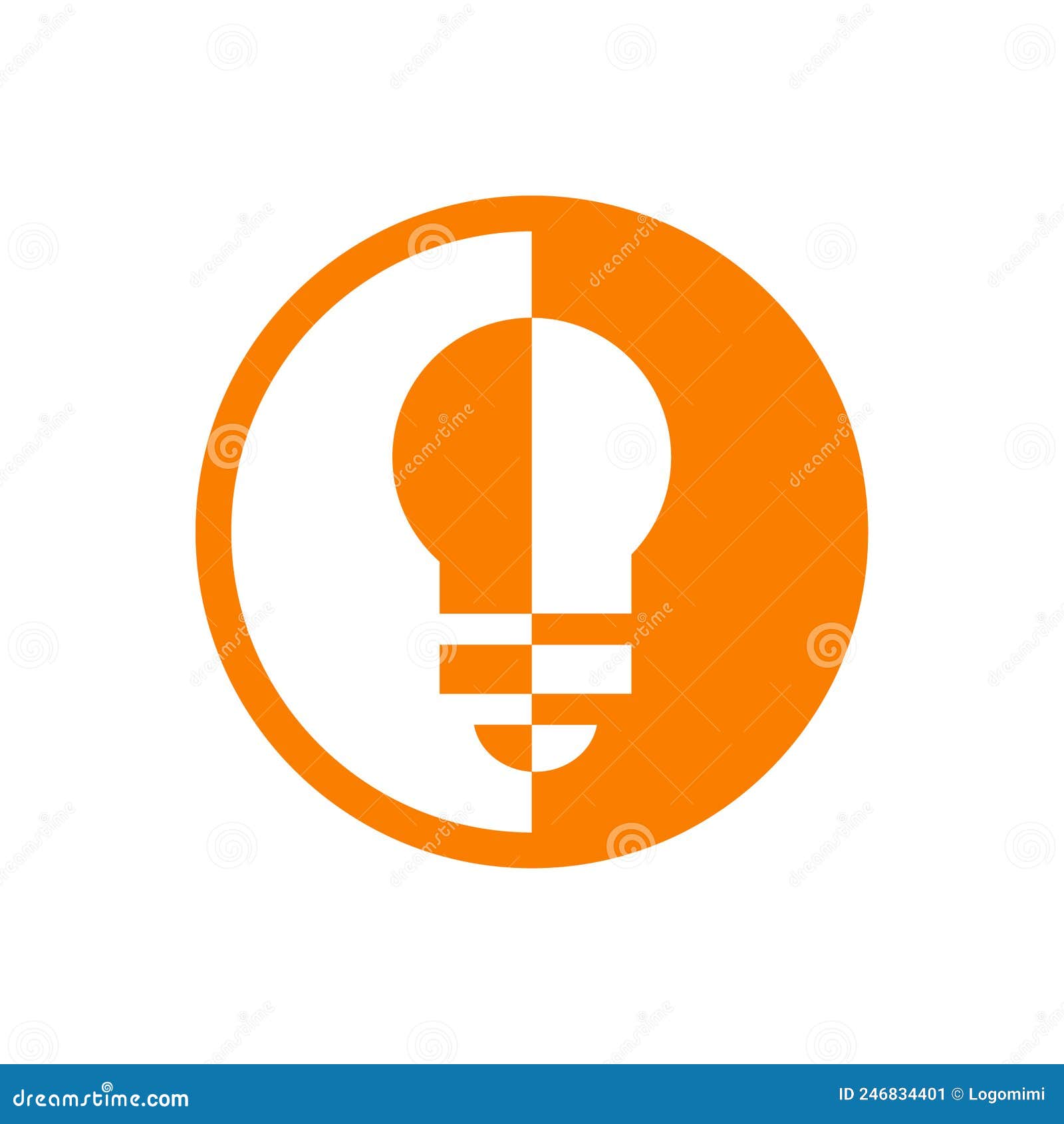 Abstract Light Bulb Logo Icon Design Template Vector Stock Vector ...