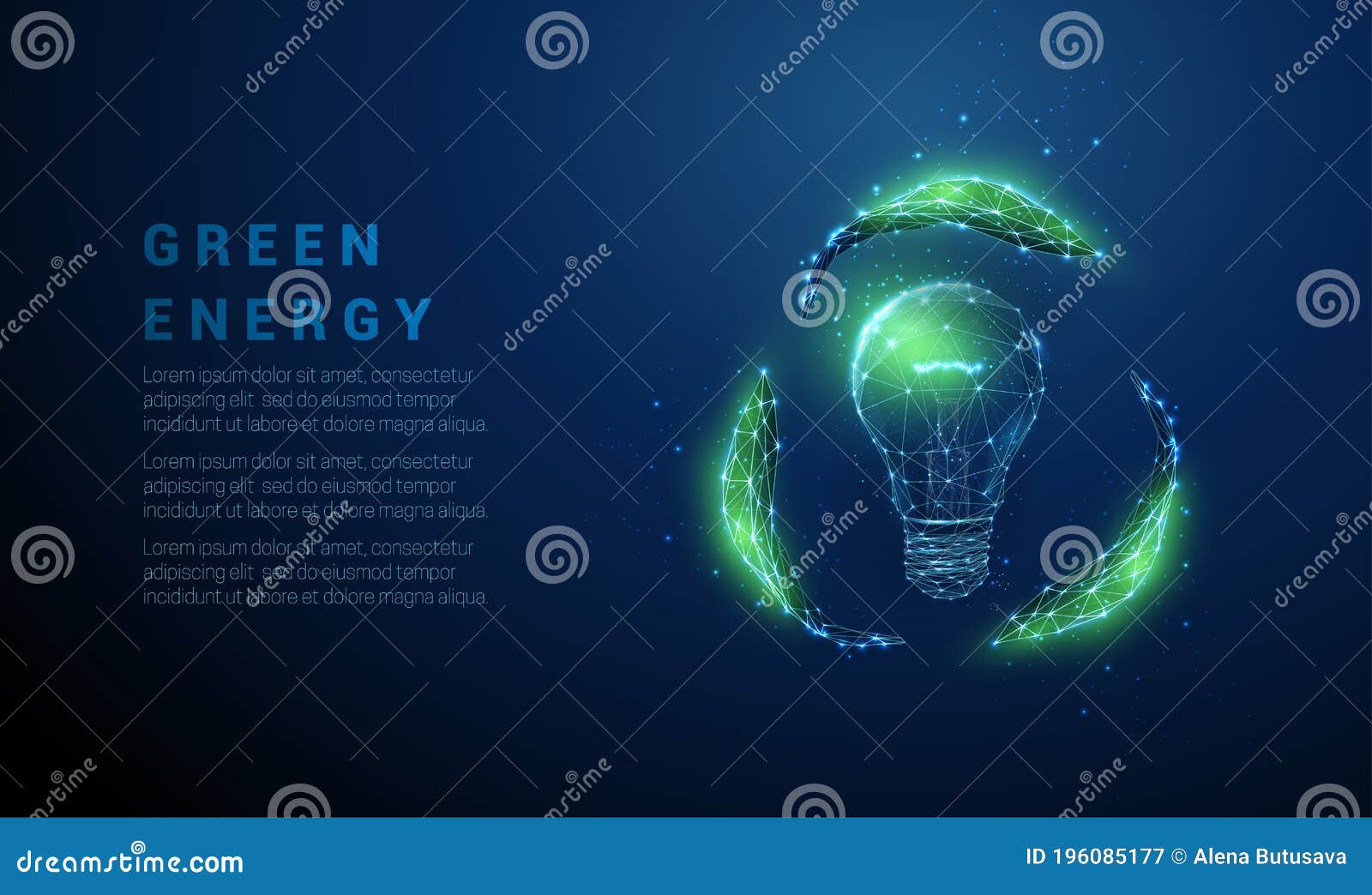 Abstract Light Bulb and Recycle Sign from Leafs.Abstract Light Bulb and ...