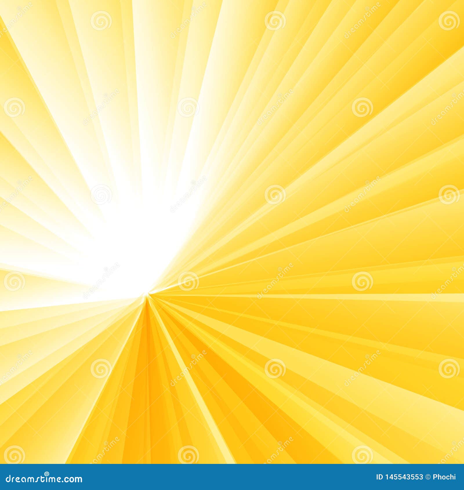 Abstract Light Burst Yellow Radial Gradient Background. Sunburst Rays ...