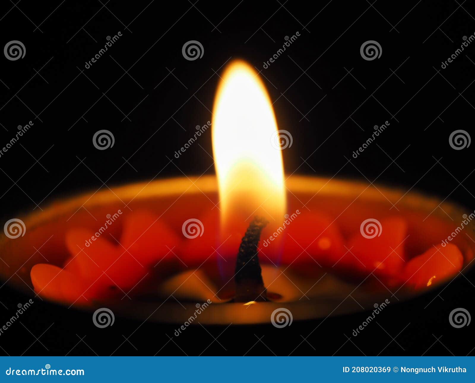 Abstract Light of Candles, with Black Background Use for Texture ...