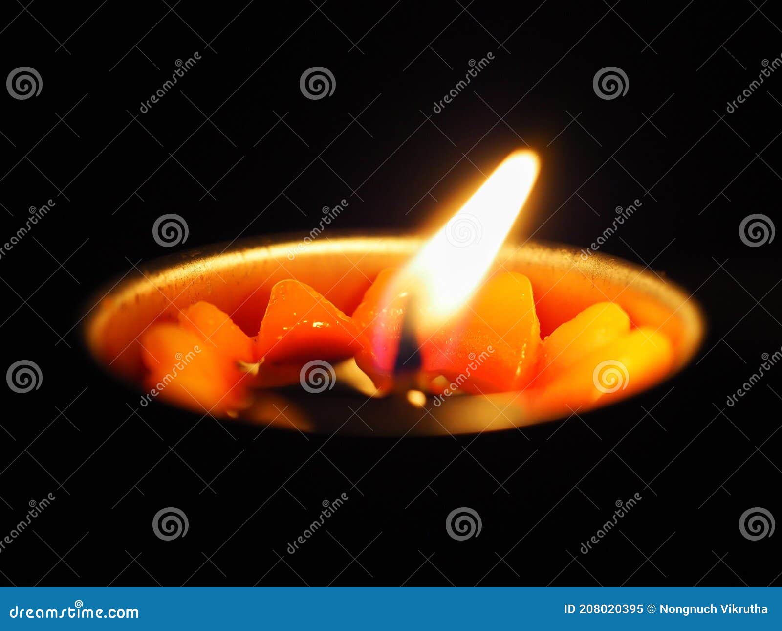 Abstract Light of Candles, with Black Background Use for Texture ...