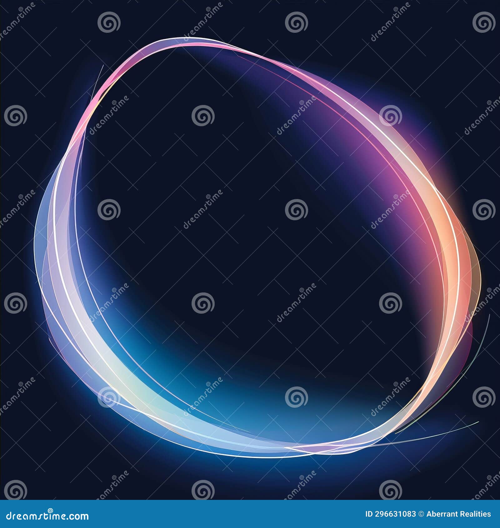 An Abstract Light Circle on a Dark Background Stock Illustration ...