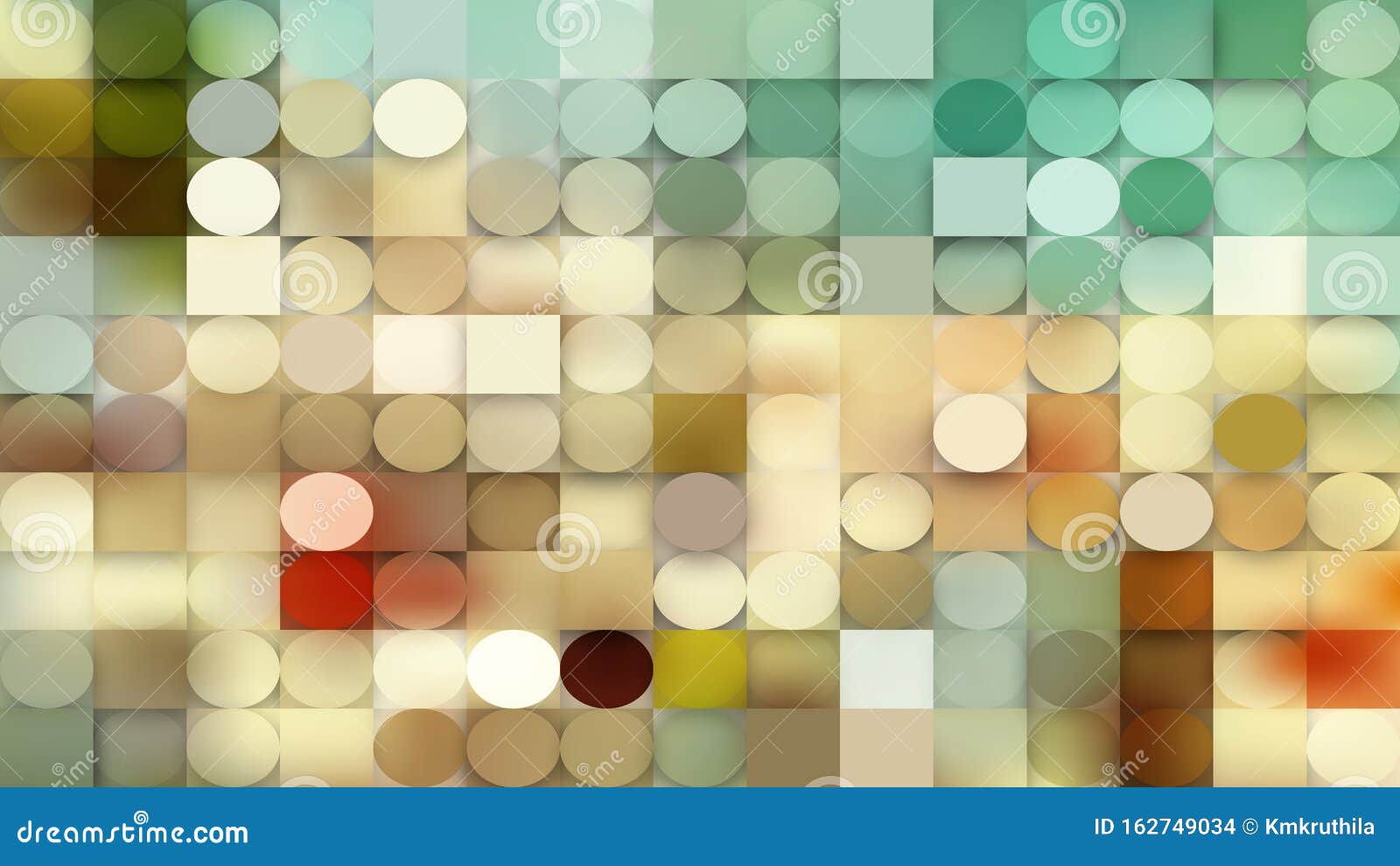Abstract Light Color Geometric Circles and Squares Background Vector ...