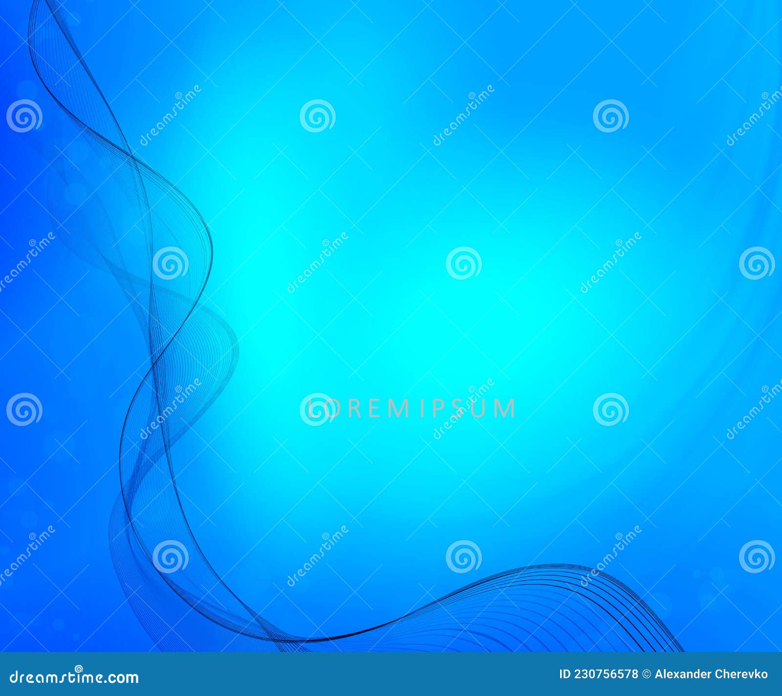 Abstract Light Composition, Isolated Winding Patterns in Blue Stock ...