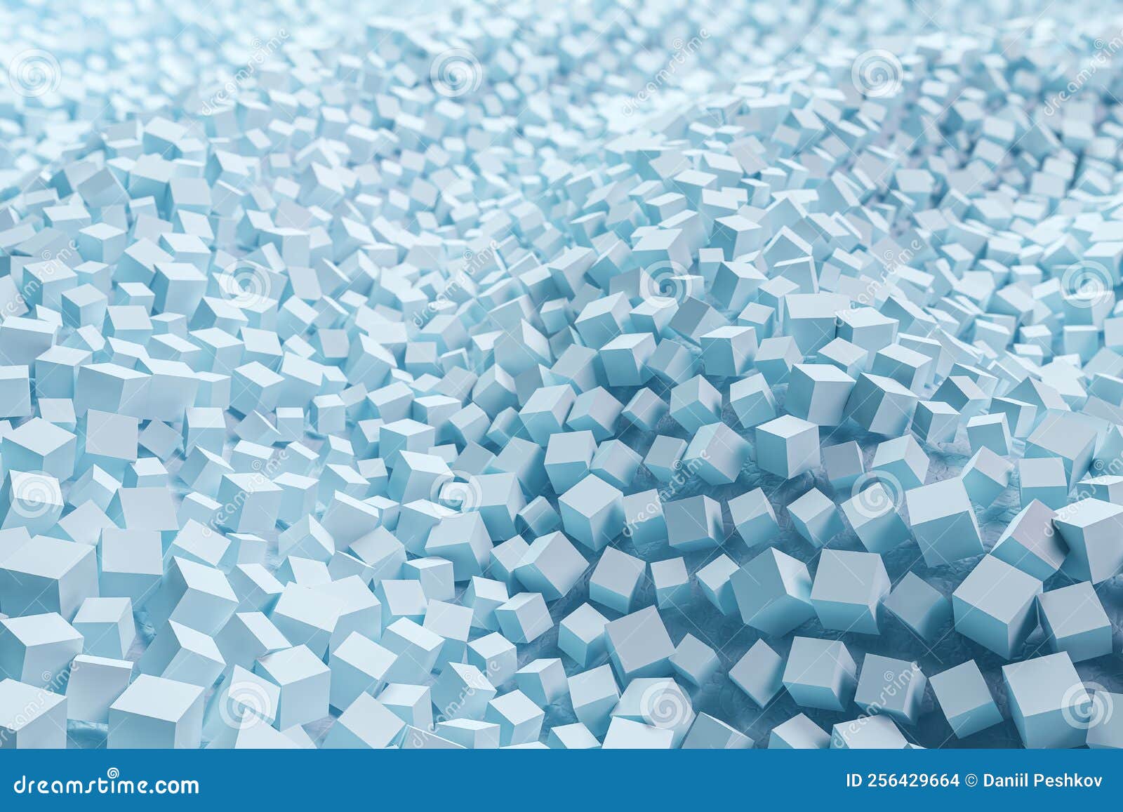 Abstract Light Cubic Backdrop. Big Data and Internet Connection ...