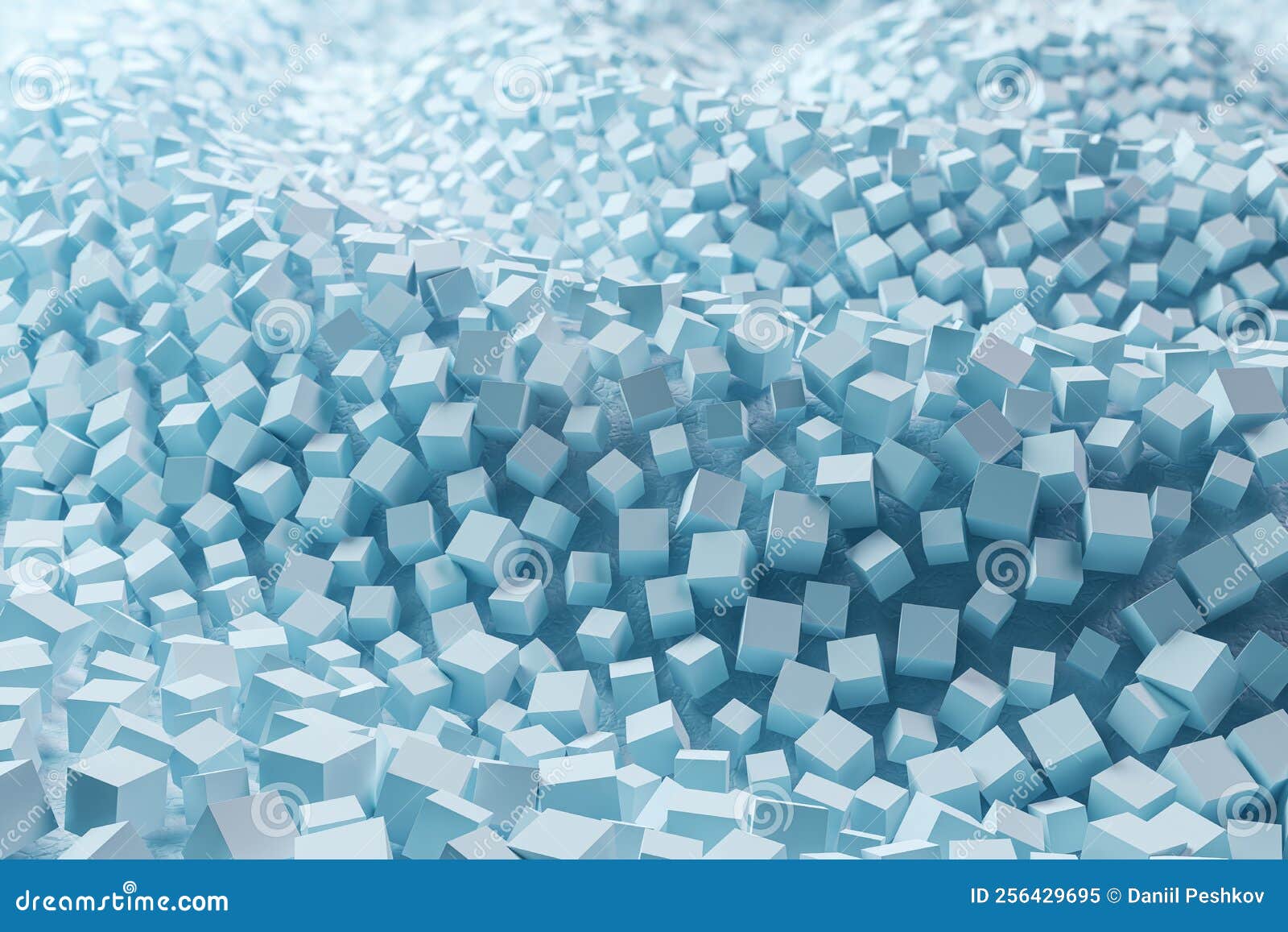 Abstract Light Cubic Background. Big Data and Internet Connection ...