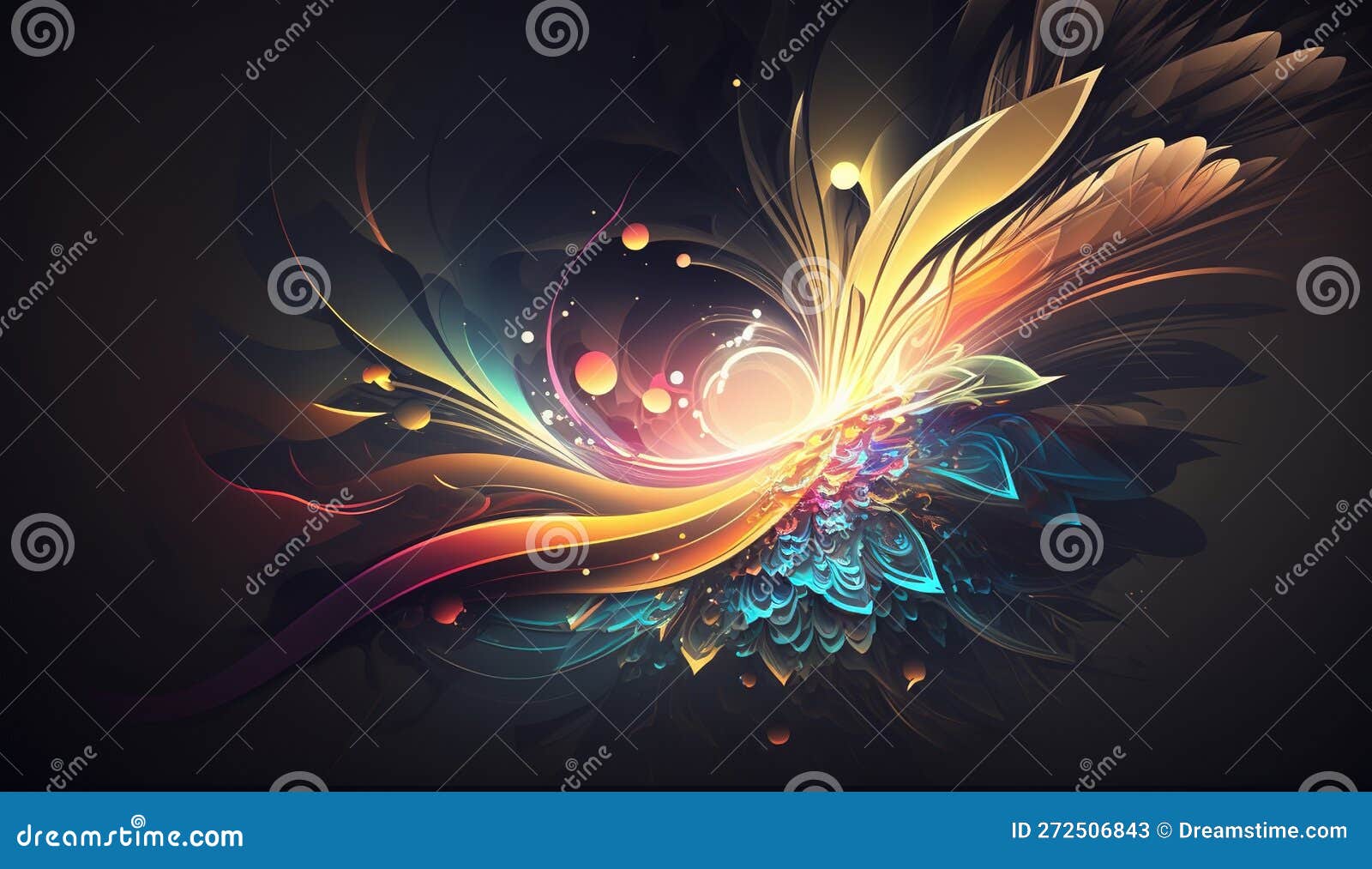 Abstract Light on a Dark Background. Stock Illustration - Illustration ...