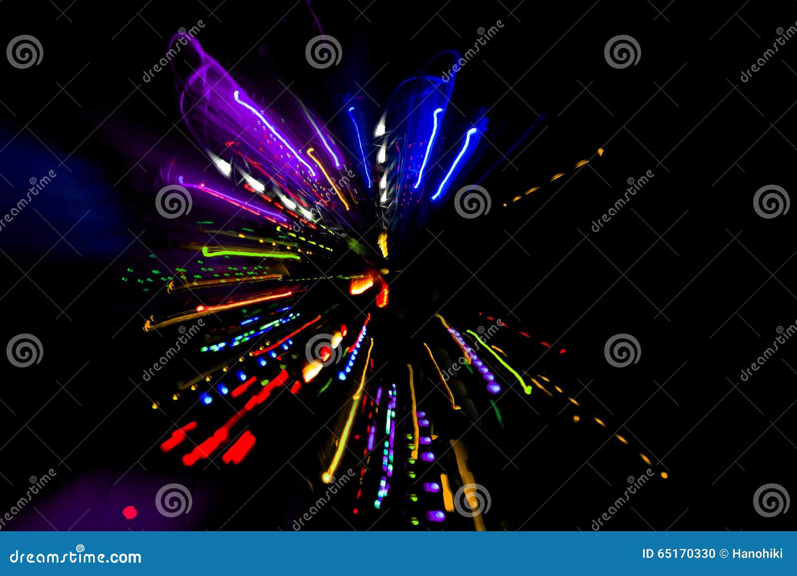 Abstract Light Effects at Night , Colorful Stripes of Light Stock Photo ...