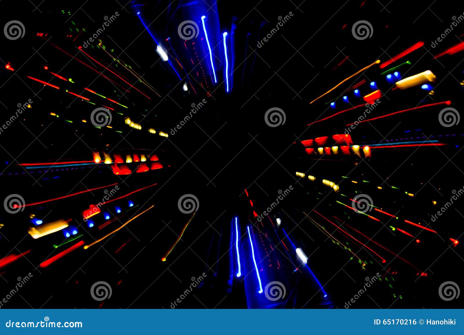 Abstract Light Effects at Night , Colorful Stripes of Light Stock Photo ...