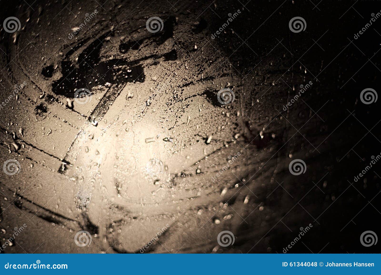 Abstract Light Effects on a Wet Glass Pane with Water Drops Stock Photo ...
