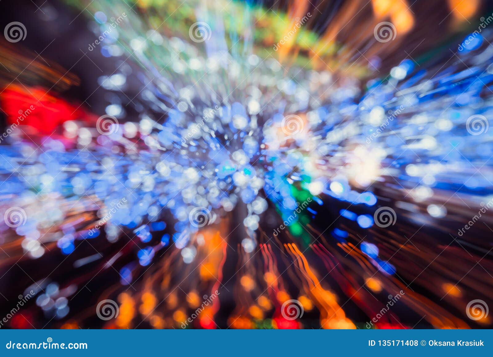 Abstract Light Explosion Effect Background. Long Exposure Photograph of ...