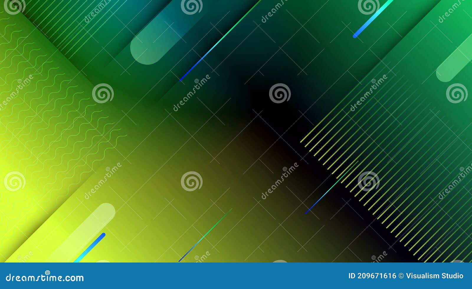 Abstract Light Green Dynamic Gradient Geometric Circle and Shapes ...