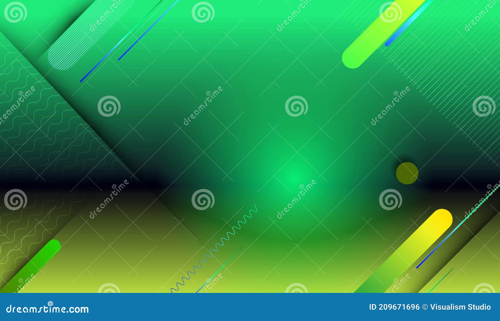 Abstract Light Green Dynamic Gradient Geometric Circle and Shapes ...