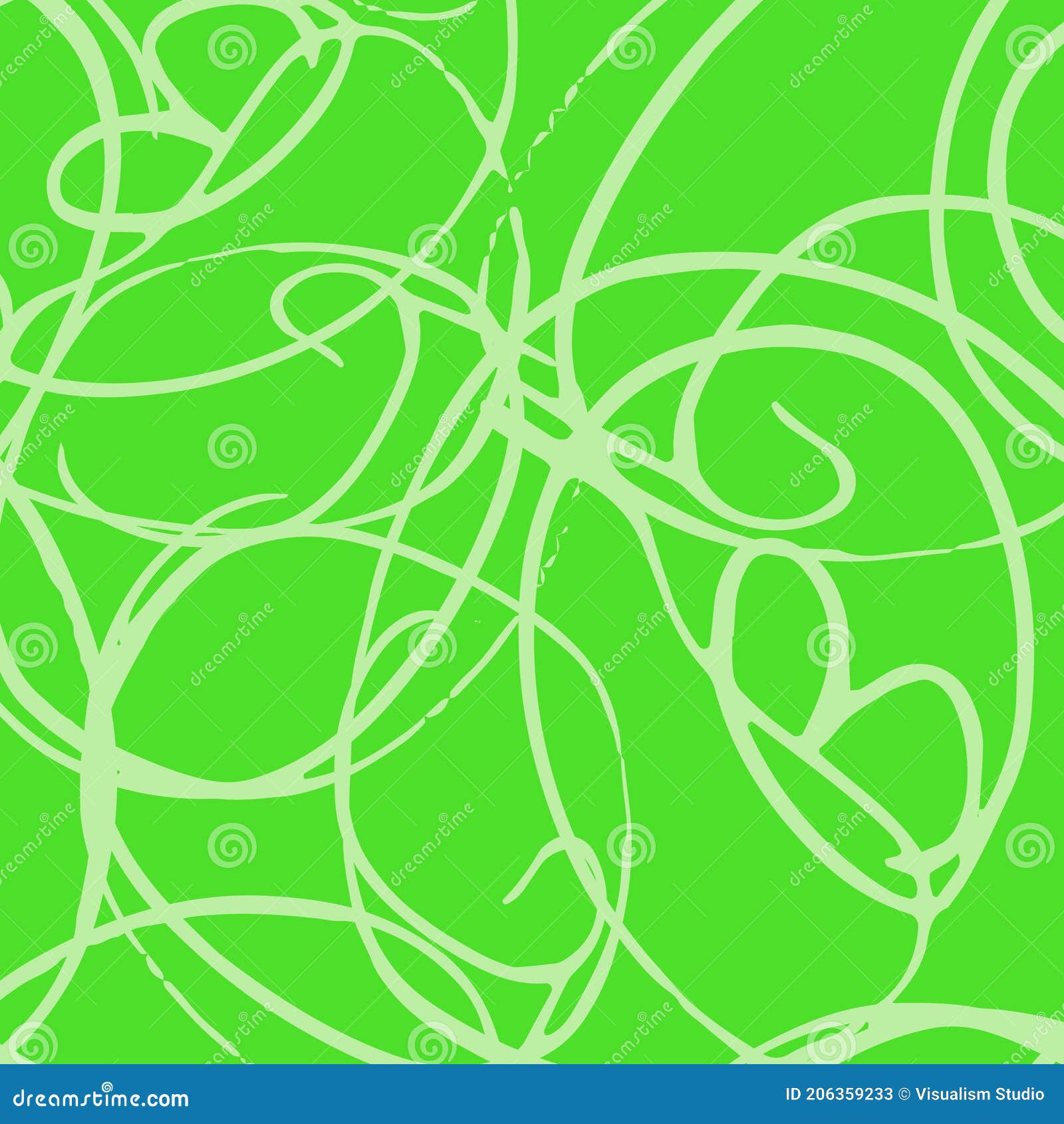 Abstract Light Green Line and Shape Minimalist Pattern and Colorful ...