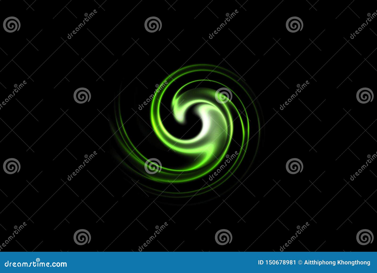 Green Vortex Abstract Background With Twirling Twisting Spiral Royalty ...