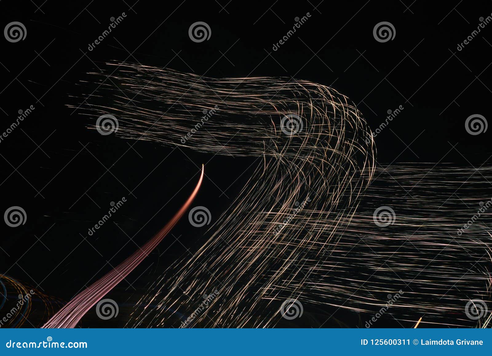 Abstract Light Holiday Color Firework Trails. Firework. Abstract Stock ...