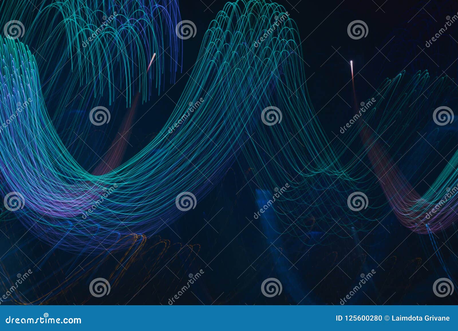 Abstract Light Holiday Color Firework Trails. Firework Stock Photo ...