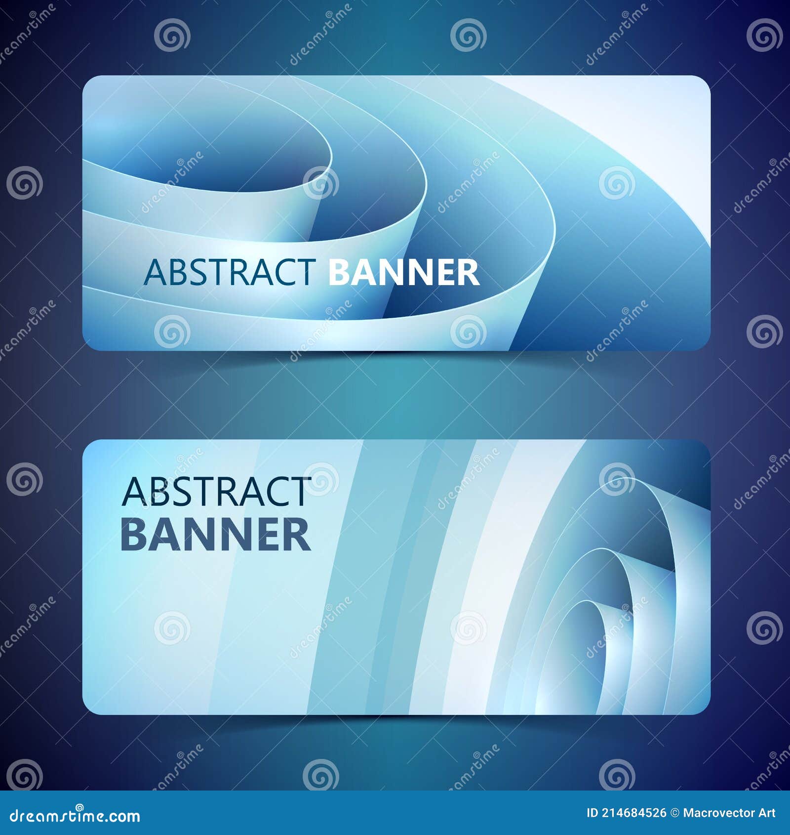 Abstract Light Horizontal Banners Stock Vector - Illustration of ...