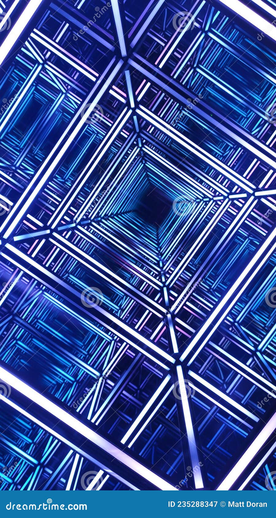 Abstract Light Installation Artwork Stock Illustration - Illustration ...