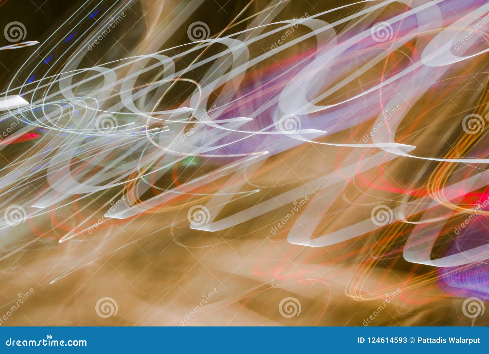 Abstract Light Line Background. Colorful Light Trails on Dark ...