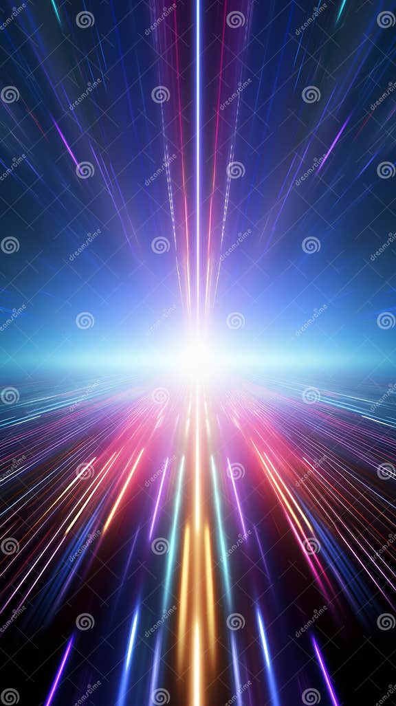 Abstract Light and Line Composition Stock Illustration - Illustration ...