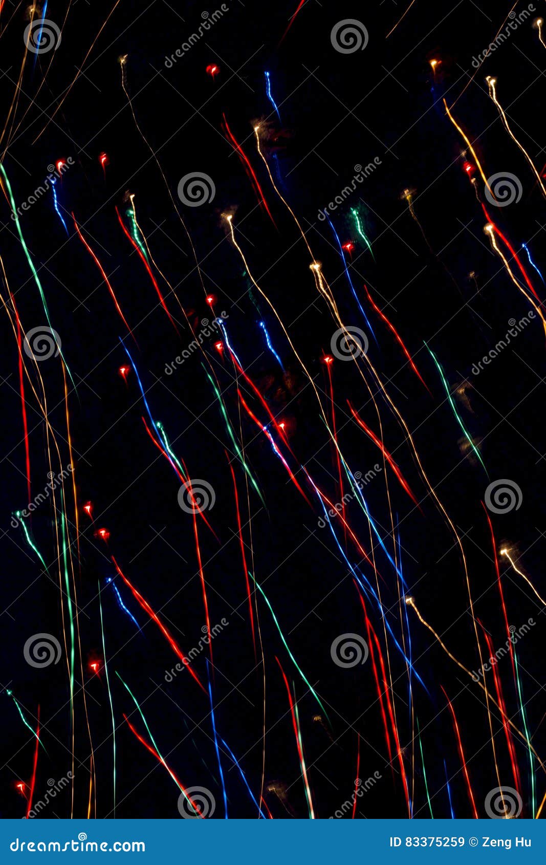 Abstract Light Lines in Black Background Stock Image - Image of dynamic ...