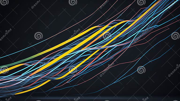 Abstract Light Lines on a Dark Background. Stock Illustration ...