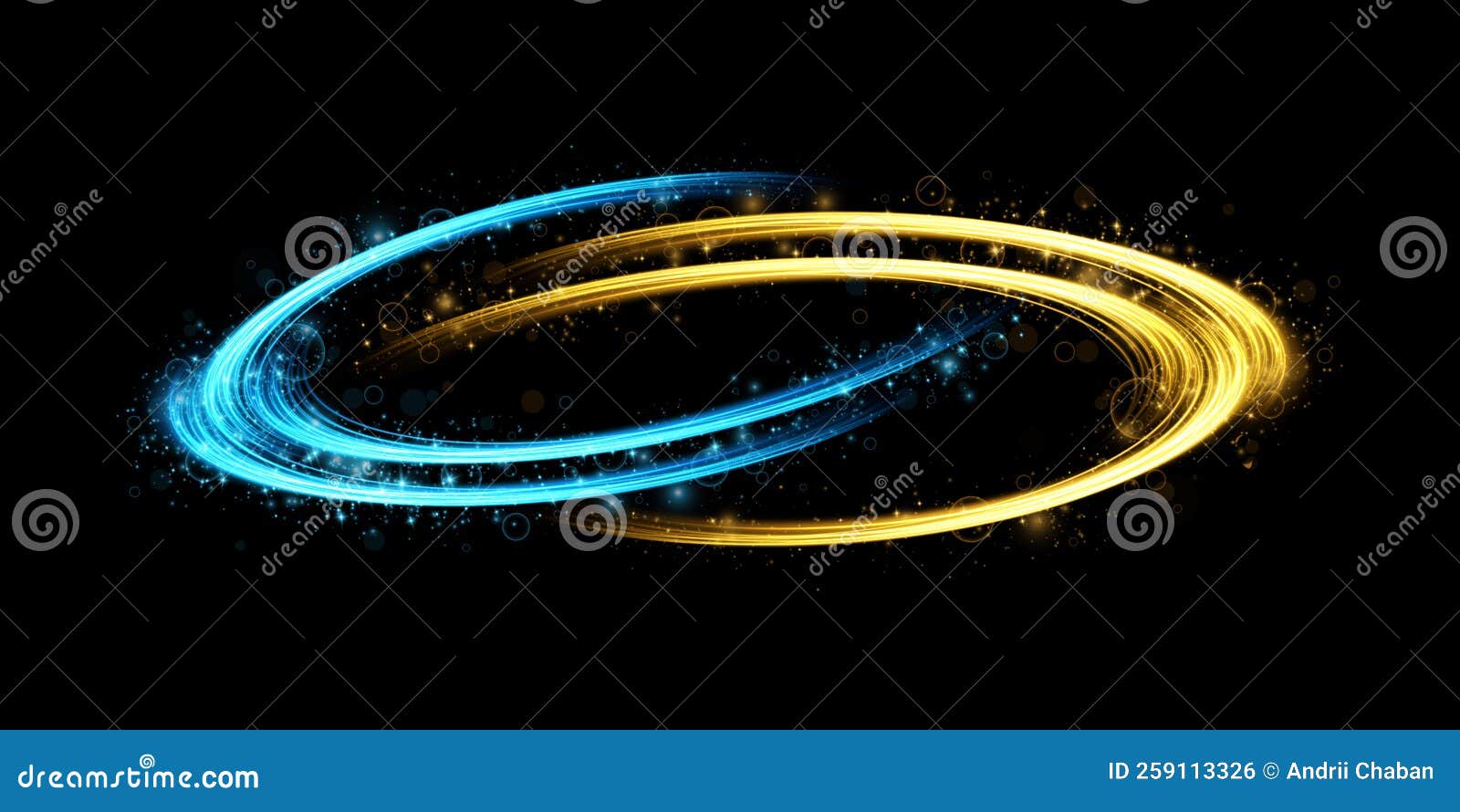 Abstract Light Lines of Movement and Speed with Blue and Yellow ...