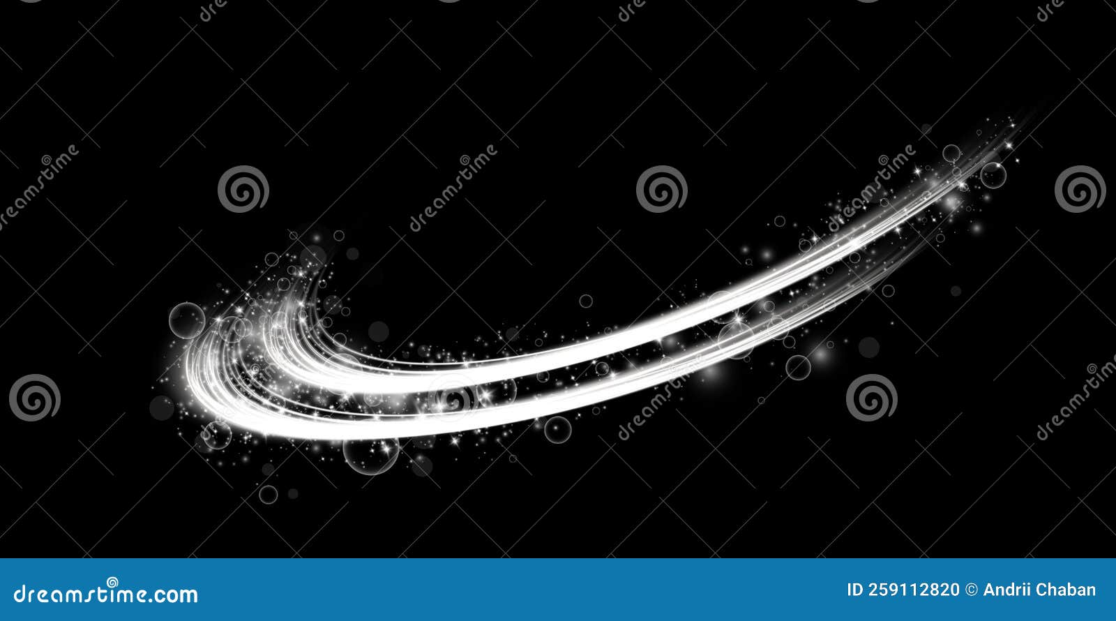 Abstract Light Lines of Movement and Speed with White Color Glitters ...