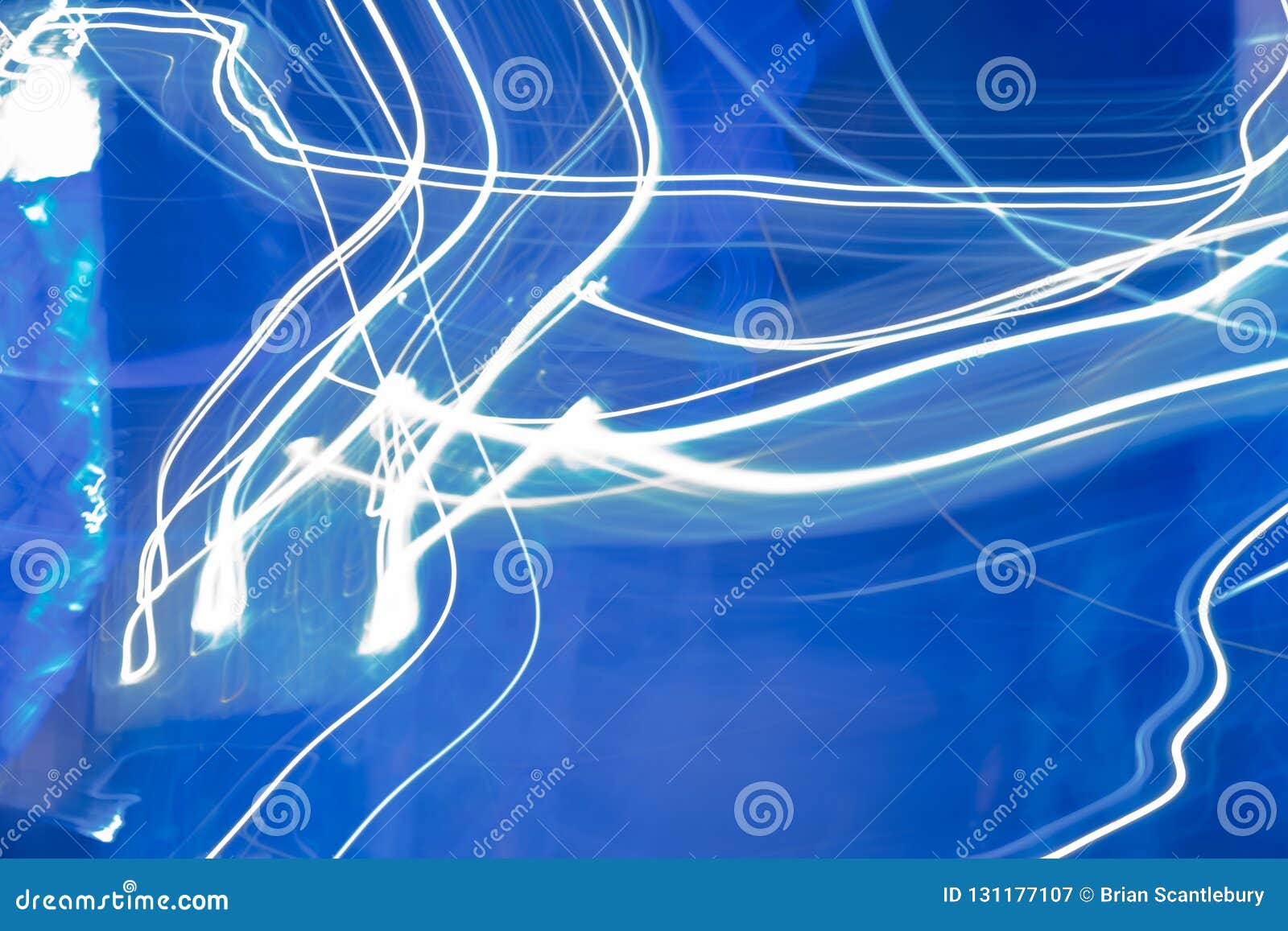 Abstract Light Motion on Blue Stock Image - Image of lights, stream ...