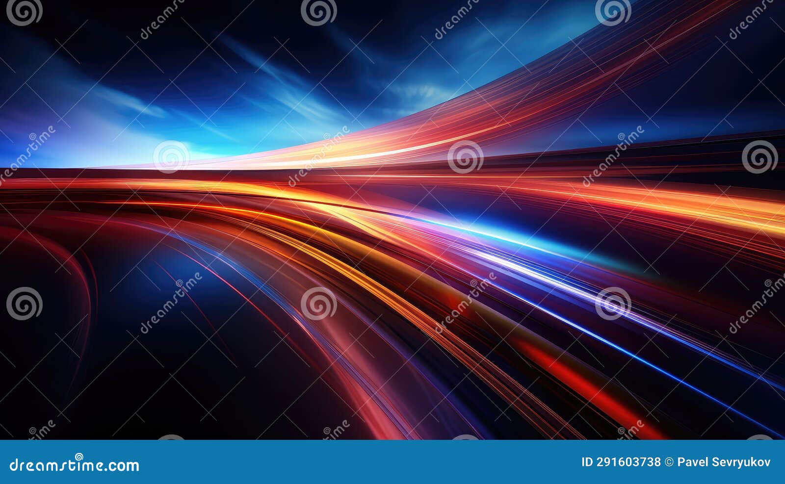 Abstract Light Motion Trails Stock Illustration - Illustration of blur ...