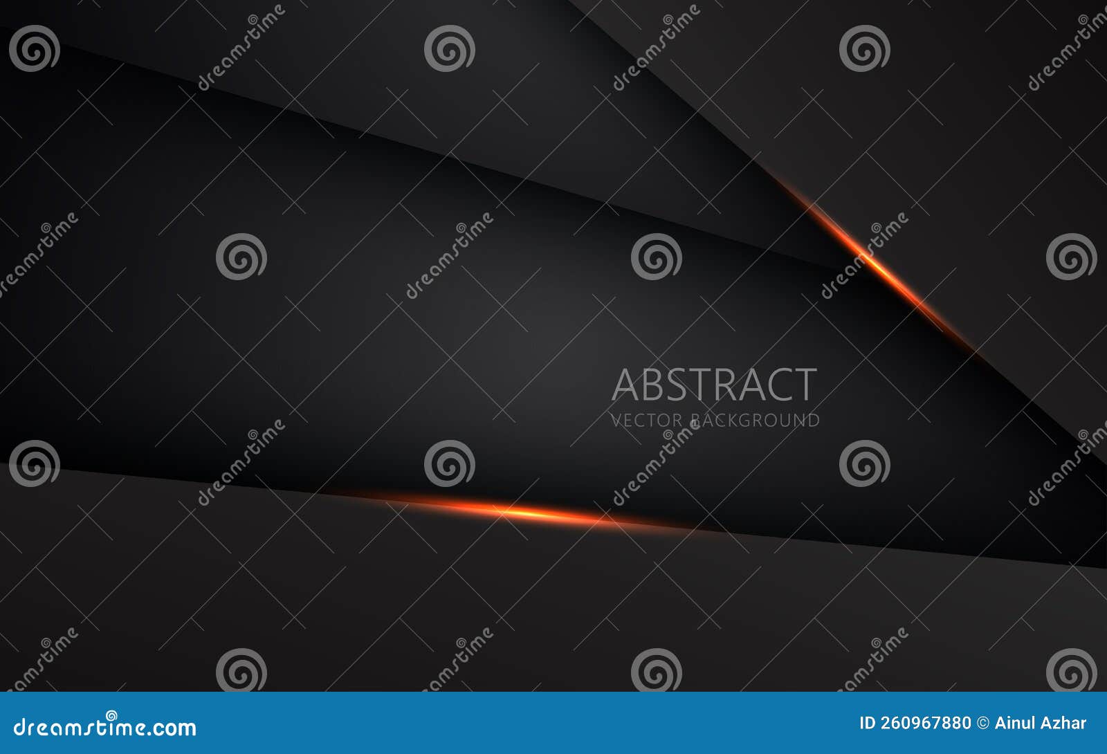 Abstract Light Orange Black Space Frame Layout Design Tech Triangle Concept Gray Texture ...