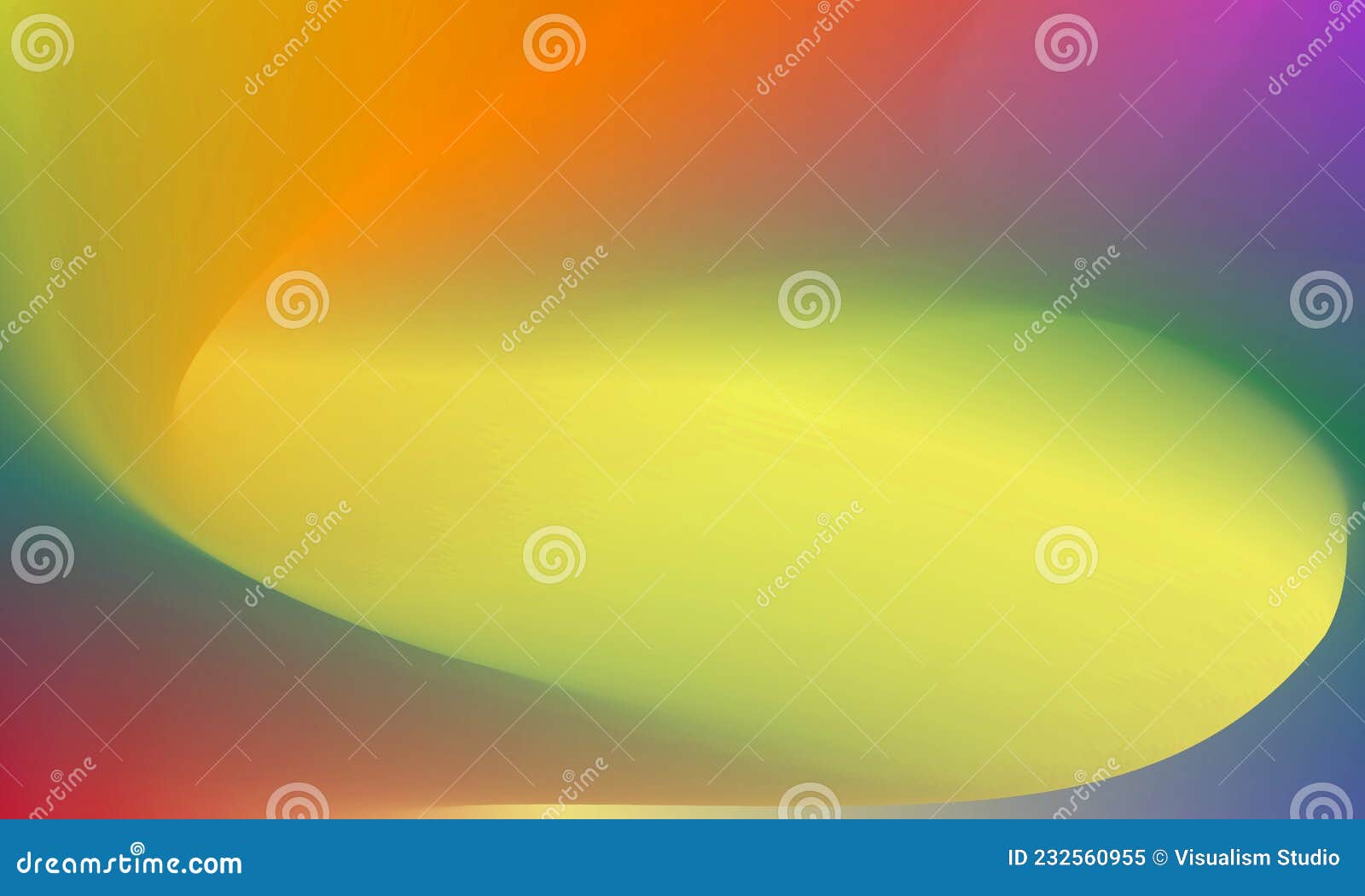 Abstract Light Orange and Colored Leak Rainbow Distortion Swirl Overlay ...