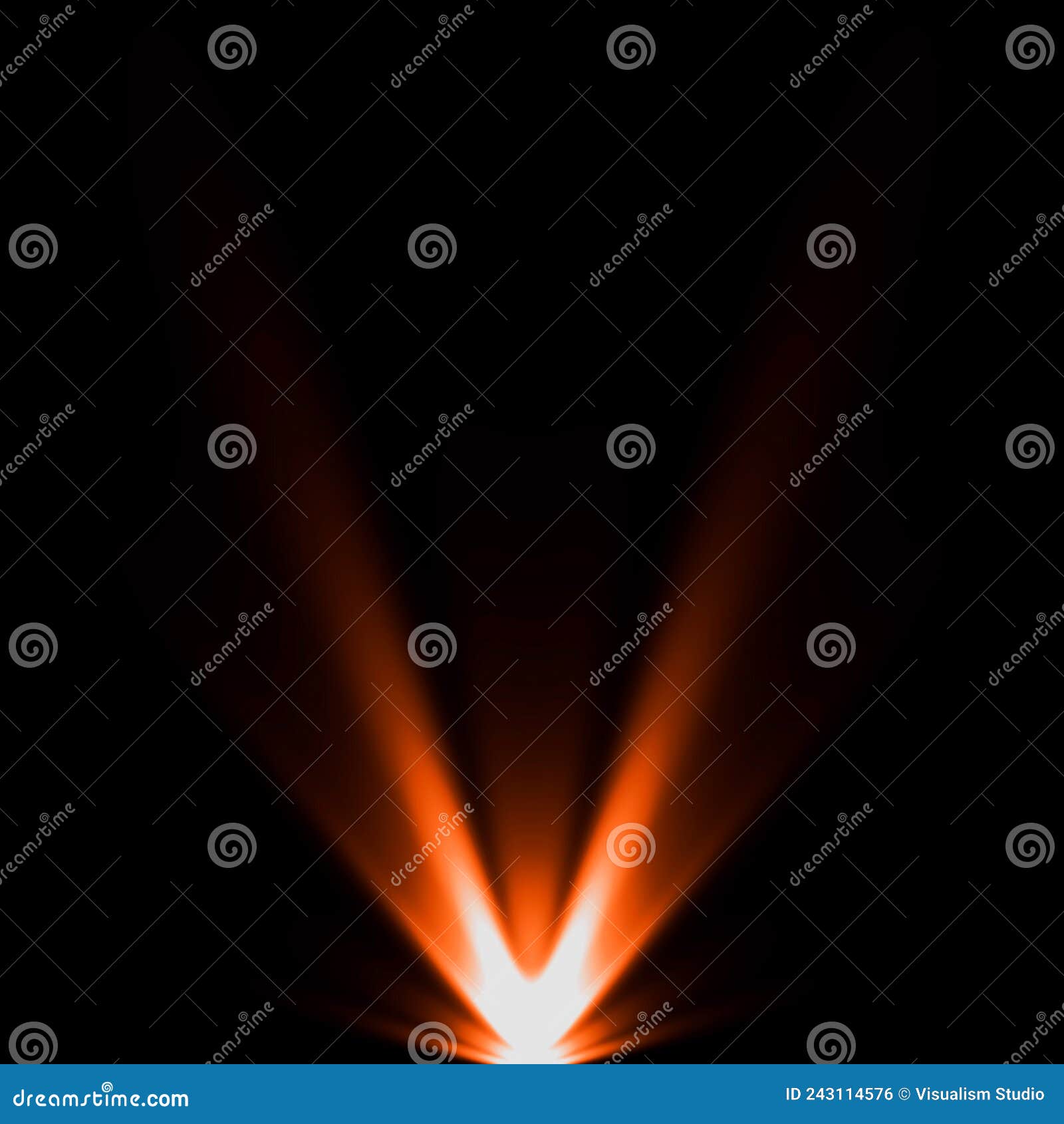 Abstract Light Orange Spotlight Warm Ray Light Effect Overlay Realistic ...