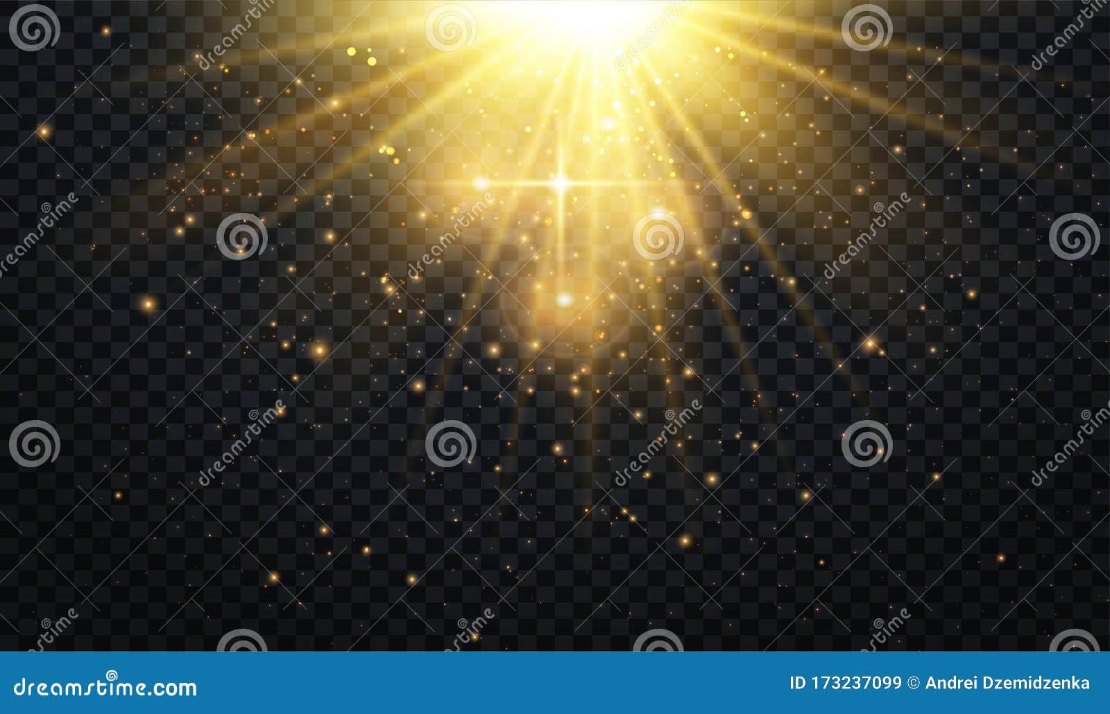Sun Light Overlay. Sun Rays Overlay. Sun Rays Light Isolated On Black ...