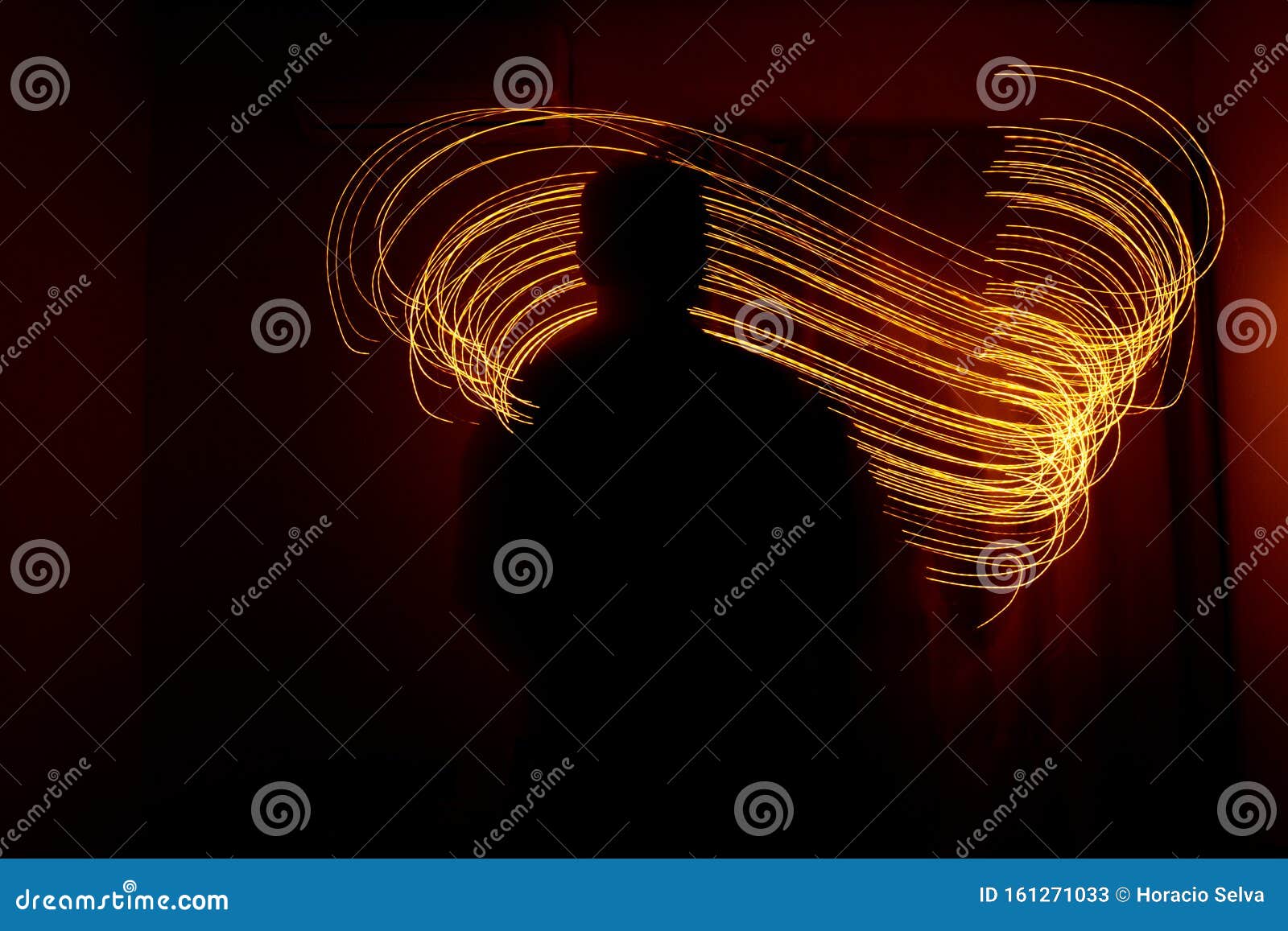 Abstract Light Painting on Black Background. Holiday Patterns Stock ...